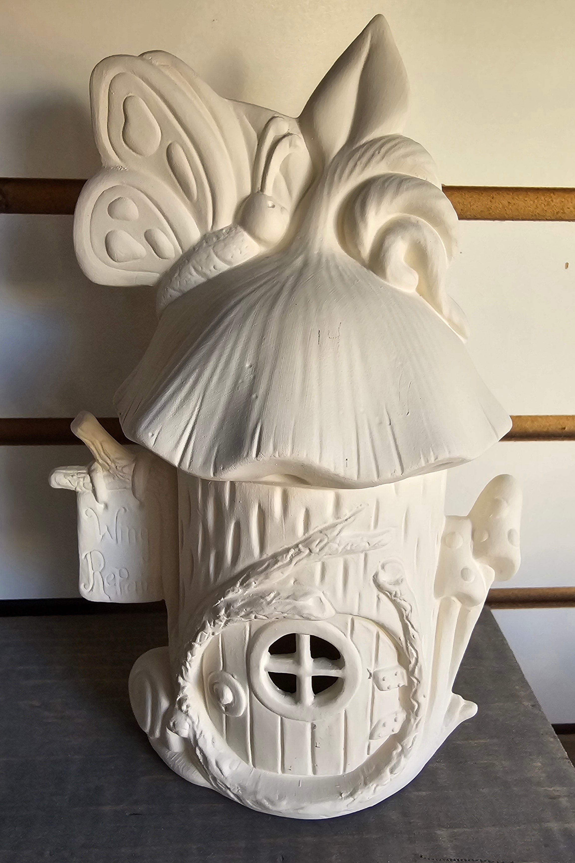 Ceramic Fairy Garden House- Unfinished Bisque | Primitive Frills